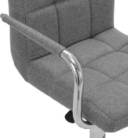Barová židle světle šedá textil 283409