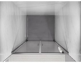 Mexen Exo, dvoukřídlé sprchové dveře 80x200 cm, 6mm čiré sklo, chromový profil, 814-080-000-01-00