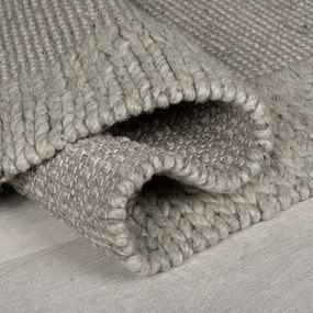 Kusový koberec Rue Plait Grey, 160x230, šedá, obývacia izba, Flair Rugs