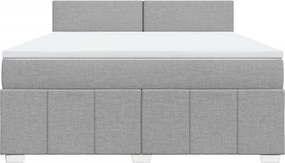 Box spring postel s matrací světle šedá 180 x 200 cm textil 3287140