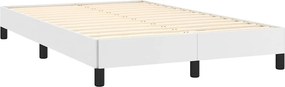 Box spring postel s matrací a LED bílá 120 x 190 cm umělá kůže 3270130
