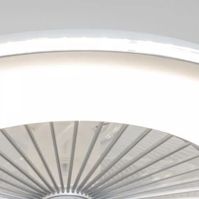 Brilagi - LED Stmívatelné svítidlo s ventilátorem RONDA LED/48W/230V stříbrná+DO
