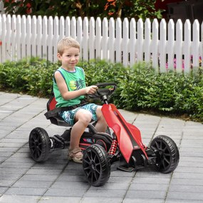 HOMCOM Elektrický Go-Kart pro Děti 3-8 Let s 12V Baterií, Nastavitelná Rychlost 3-5 km/h a Bezpečnostním Pásem, Nosnost 30 kg, Venkovní Použití, 100x5
