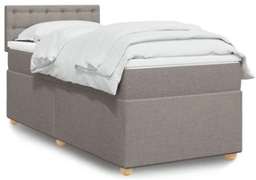 Box spring postel s matrací taupe 100 x 200 cm textil 3288909