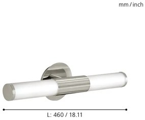 EGLO 87222-Koupelnové nástěnné svítidlo PALMERA 2xE14/40W bílé opálové sklo IP44
