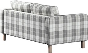 Potah na pohovku IKEA  Karlstad 2-místná, nerozkládací, krátký barva šedá látka pletený vzor, vzorované