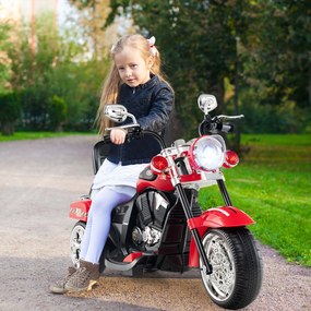 Costway 6 V Dětský elektrický motocykl s nastavitelnými světlomety a – červený