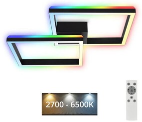 Brilo | Brilo - LED RGBW Stmívatelný přisazený lustr FRAME 2xLED/17W/230V 2700-6500K+ DO | BL1268