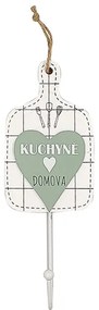 Domov&Mazlíci Dřevěná cedule s háčkem do kuchyně