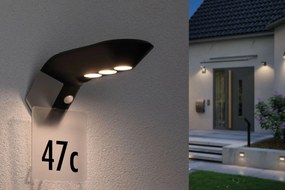 P 94250 Venkovní solární nástěnné svítidlo Soley 3000K antracit pohybové čidlo - PAULMANN