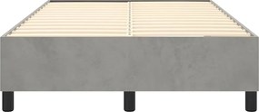 Rám postele s boxspringem světle šedá 120 x 200 cm samet 3121108