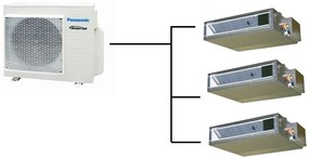 Kanálová Klimatizace Panasonic 1+3 (2kW + 2kW + 2kW) Multi-split R32