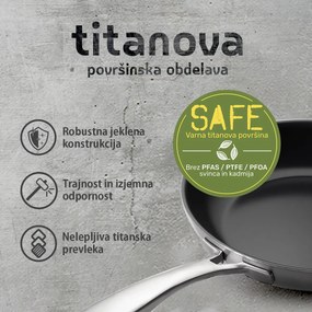 Pánev s titanovým povrchem Ø 28 cm V: 5,5 cm — Sirius Terra Multi-layer Lunasol - 601207