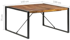 vidaXL Marketos Jídelní stůl 140 x 140 x 75 cm masivní dřevo