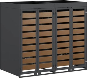 Úložný box na 2 popelnice Ocel Antracit 3394773