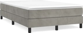 Box spring postel s matrací světle šedá 120 x 200 cm samet 3144321