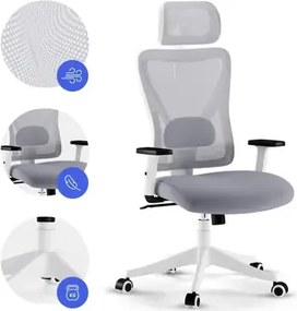 SENSE7 Tone bílo-šedá / Kancelářské ergonomické křeslo / nosnost 130 k