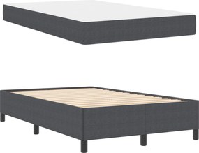 Rám postele s matrací Tmavě šedá 120 x 190 cm textil 3399111