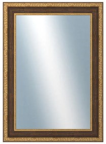 DANTIK - Zarámované zrcadlo - rozměr s rámem cca 50x70 cm z lišty KLASIK hnědá (3004)