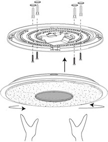 Eglo 98768 - LED RGB Stmívatelné stropní svítidlo LANCIANO-C LED/38W/230V + DO
