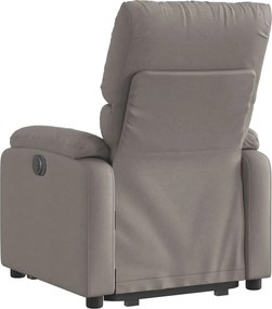 Elektrické zvedací polohovací křeslo taupe textil 3204856