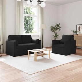 Set pohovek 2 ks Černá textil 3407495