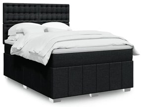 Box spring postel s matrací černá 140 x 190 cm textil 3293979