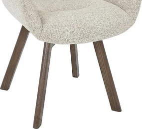Designová otočná židle Yanisin taupe / hnědá