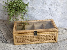 Ratanový box s bambusovým výpletem French - 36*21*13cm