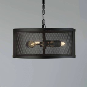Závěsné světlo Fishnet z kovu v černé Ø 45 cm