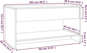 vidaXL Konferenční stolek 102 x 50 x 52,5 cm kompozitní dřevo [809647] Barva: dub sonoma