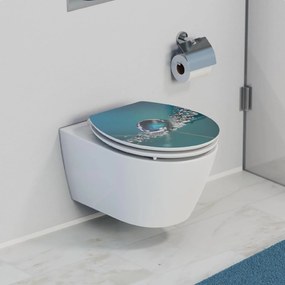Eisl Sanitär WC prkénko MDF Soft Close Water Drop High Gloss 80544