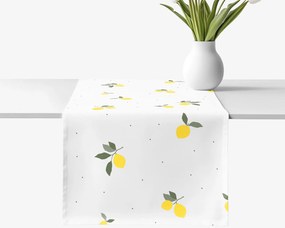 Goldea běhoun na stůl 100% bavlněné plátno - citrony 35x180 cm