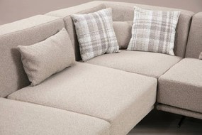 Designová rohová sedačka Kessya béžová - pravá