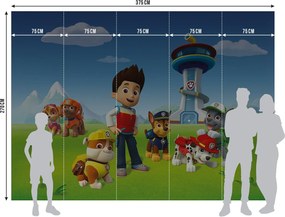 Dětská vliesová fototapeta na zed' Tlapková Patrola Čeká na Poplach | 375 x 270 cm | DFTDNXXL5075