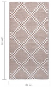 Venkovní koberec hnědá PP Dekorhome 80x150 cm