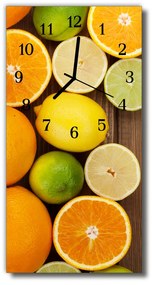 Nástěnné hodiny vertikální Oranžová ovocná kuchyně