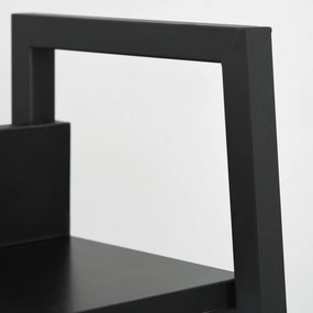 HOMCOM Knihovna v Průmyslovém Stylu - Opěrná 5 Policová 70L x 35Š x 150V cm Černá