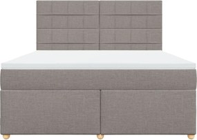 Box spring postel s matrací taupe 180x200 cm textil 3293663