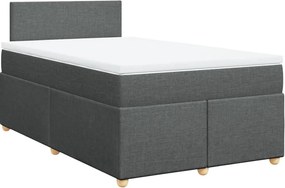 Box spring postel s matrací tmavě šedá 120x190 cm textil 3286613