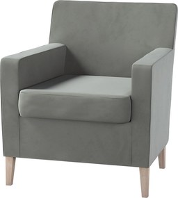 Potah na křeslo IKEA Karlstad barva šedá látka lesklé, sametová