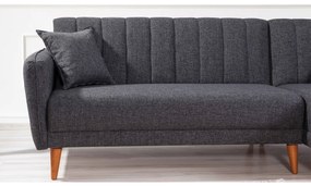 Atelier del Sofa Rohová sedací souprava Aqua Coner Right - Dark Grey, Tmavá Šedá