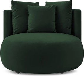 Tmavě zelené sametové křeslo Cesar – Bobochic Paris