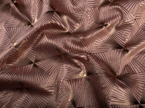 Biante Sametový povlak na polštář Isabela IBL-009 Rose Gold trojúhelníky na starorůžovém 70 x 90 cm