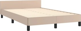 Rám postele bez matrace cappuccino 120x190 cm umělá kůže 3270553