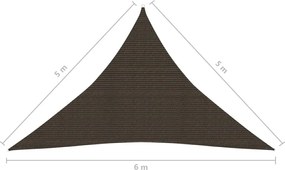 vidaXL Stínicí plachta 160 g/m² 5 x 5 x 6 m HDPE [311815] Barva: Černá