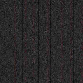 Kobercové čtverce Modulyss First Straightline 993 - černá/červená - 50x50 cm