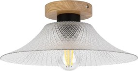 Stropní svítidlo JULL WOOD 1xE27/15W/230V dub/čirá pr. 34 cm