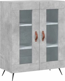 Skříň highboard betonově šedá 69,5x34x180 cm kompozitní dřevo 3199597