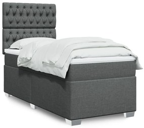 Box spring postel s matrací tmavě šedá 80 x 200 cm textil 3292623